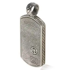 David Yurman Sterling Silver Tag Pendant