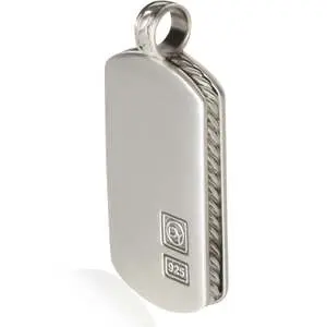 David Yurman Sterling Silver Tag Pendant