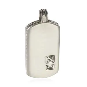 David Yurman Sterling Silver Tag Pendant - Sterling_silver