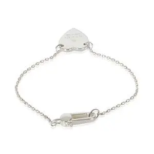 Gucci Sterling Silver Trademark Heart Bracelet