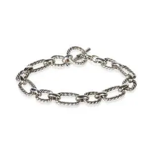 David Yurman Sterling Silver Square Cushion Link Toggle Bracelet - Sterling_silver