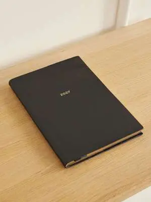 Smythson Soho 2027 Cross-grained Leather Diary - Black