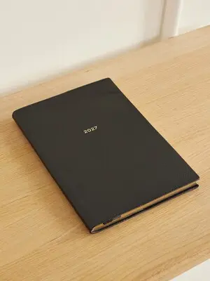 Smythson Soho 2027 Cross-grained Leather Diary - Black