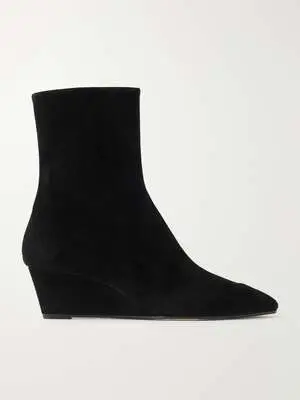 AeydĒ Mia Cap 55 Suede Ankle Boots - Black