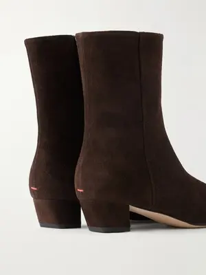 AeydĒ Yasmin 35 Leather Ankle Boots - Brown