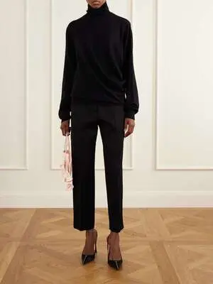 Magda Butrym Gathered Wool Turtleneck