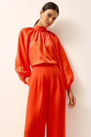 MARIE OLIVER Silk Moiré Oryan Blouse
