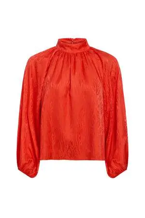MARIE OLIVER Silk Moiré Oryan Blouse