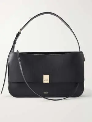 FERRAGAMO Cara Leather Shoulder Bag - Black