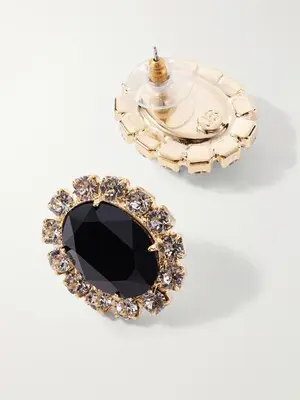 JENNIFER BEHR Diana Crystal-embellished Gold-plated Earrings