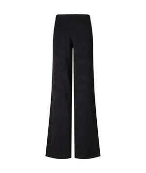 Johanna Ortiz Satin-jacquard High-waist Wide-leg Pants - Black