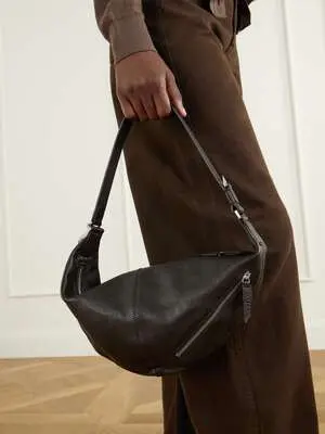 LEMAIRE Quiver Clip Mini Paneled Full-grain Leather Shoulder Bag