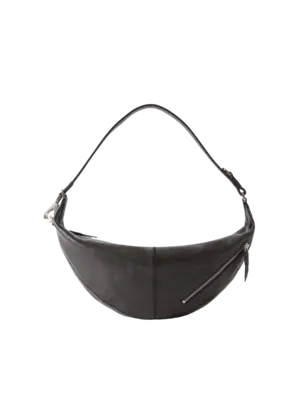 LEMAIRE Quiver Clip Mini Paneled Leather Shoulder Bag - Brown