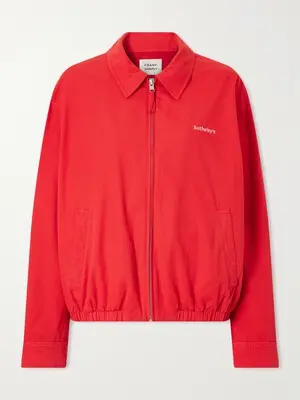 FRAME Sotheby's Cotton-twill Jacket - Red