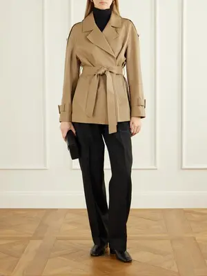 Nour Hammour Nera Leather Cropped Jacket
