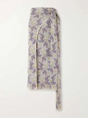 Rabanne Wrap Jacquard Midi Skirt
