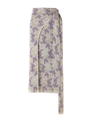 Rabanne Wrap Jacquard Midi Skirt - Multi