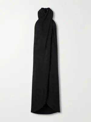 Johanna Ortiz Silent Water Satin-jacquard Tunic - Black