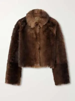 Nour Hammour Cameron Cropped Shearling Jacket