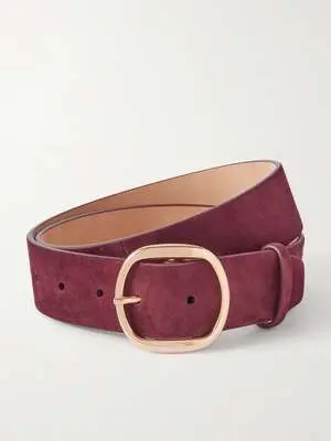 Gabriela Hearst Elster Leather Belt - Plum