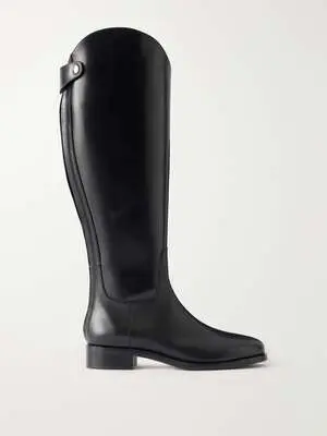 AeydĒ Hector 15 Leather Knee Boots - Black