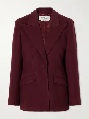 Gabriela Hearst Leiva Cashmere And Wool-blend Blazer - Purple