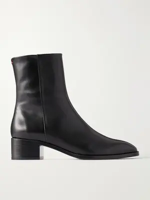 AeydĒ Lee Leather Ankle Boots - Black