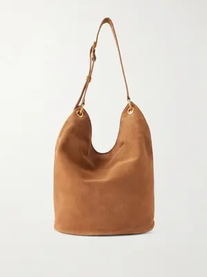 NILI LOTAN Cooper Suede Shoulder Bag - Brown