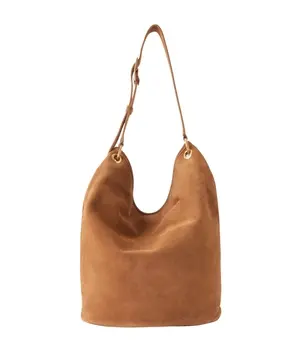 NILI LOTAN Cooper Suede Shoulder Bag - Brown