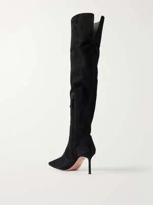 AQUAZZURA Vespera 75 Suede Boots