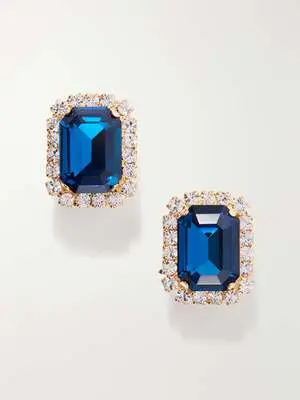 JENNIFER BEHR Diana Gold-plated Crystal Earrings
