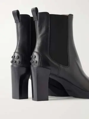 TOD'S Tronchetto Elastico 80 Leather Ankle Boots