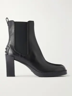 TOD'S Leather Ankle Boots - Black
