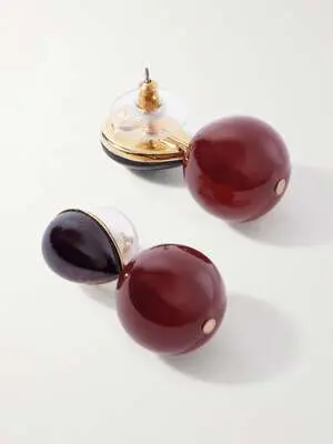 JENNIFER BEHR Allison Gold-tone Carnelian Earrings - Red