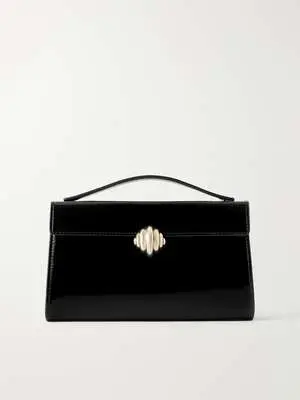 AQUAZZURA Alex Patent-leather Clutch