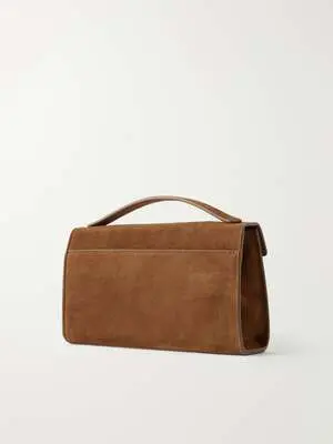 AQUAZZURA Alex Suede Clutch Bag