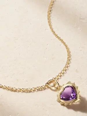 FOUNDRAE True Love 18-karat Amethyst Pendant Necklace - Gold