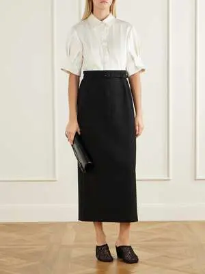 Simkhai Alvera Belted Twill Midi Dress