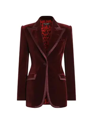 Dolce & Gabbana Single-breasted Velvet Turlington Jacket