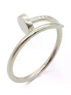 Cartier 18k White Gold Polished Nail Design Ring