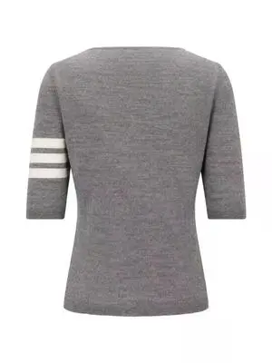 LA ROSE Stripe-detail Merino Wool Sweatshirt