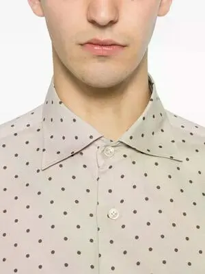 Eleventy Polka-dot Long-sleeve Shirt