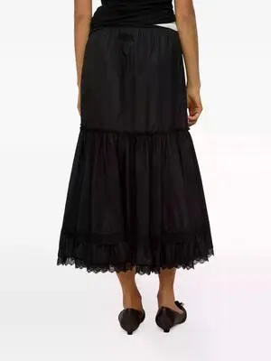 GANNI Flyweight Nylon Tiered Skirt