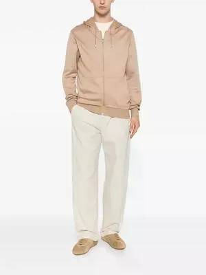 Eleventy Zip-up Drawstring Hoodie - Neutrals
