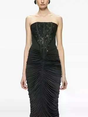 NISSA Ruched Bodycon Corset Dress