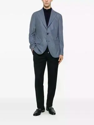 Eleventy Pinstriped Notched-lapel Jacket