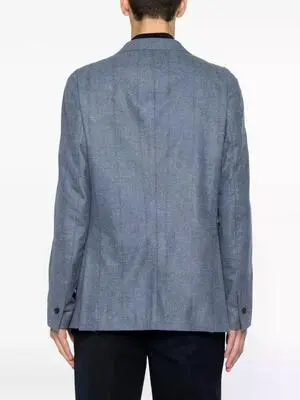 Eleventy Pinstriped Notched-lapel Jacket