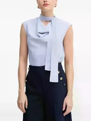 Sisley Cowl-neck Scarf Top - Blue