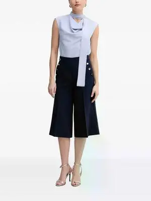 Sisley Cowl-neck Scarf Top - Blue