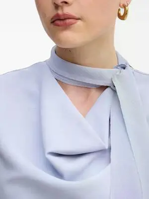 Sisley Cowl-neck Scarf Top - Blue